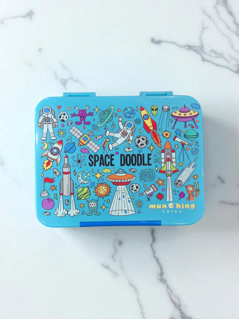 Leakproof Bento Lunch Box - Space Doodle (Large) – The Munching Tales